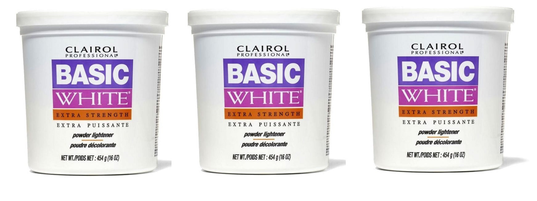 Clairol Basic White Extra Strength Powder Lightner 16oz 3 Pack – Barber ...